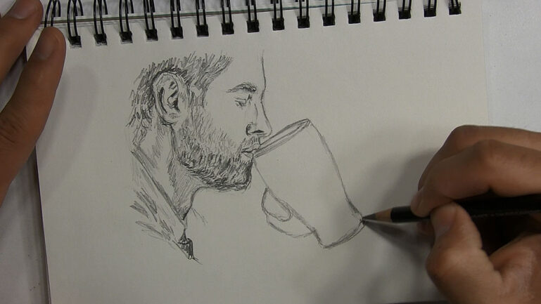 How to Draw Someone Drinking Beer - Let's Draw Today