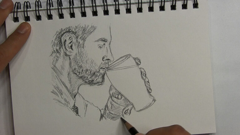 How to Draw Someone Drinking Beer - Let's Draw Today
