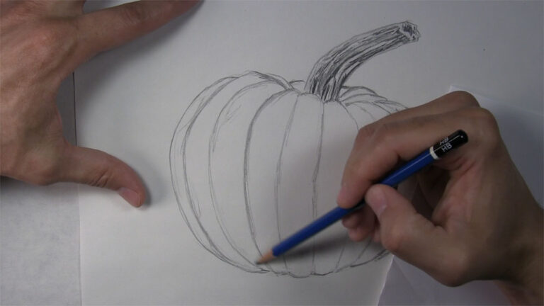 How to Draw a Pumpkin Realistically with Easy Steps - Let's Draw Today