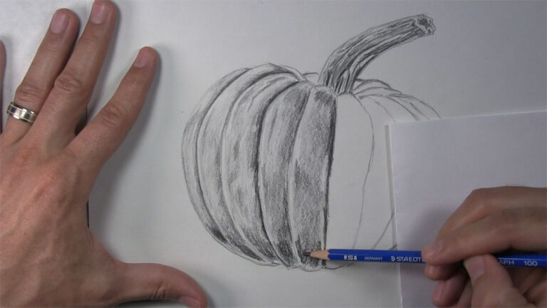 How to Draw a Pumpkin Realistically with Easy Steps - Let's Draw Today