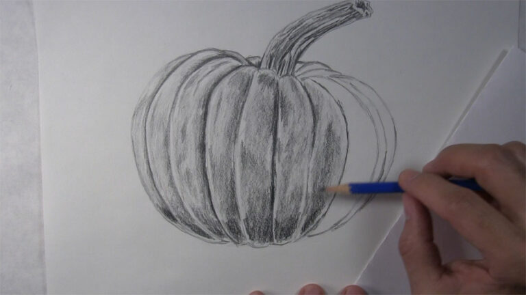 How to Draw a Pumpkin Realistically with Easy Steps - Let's Draw Today