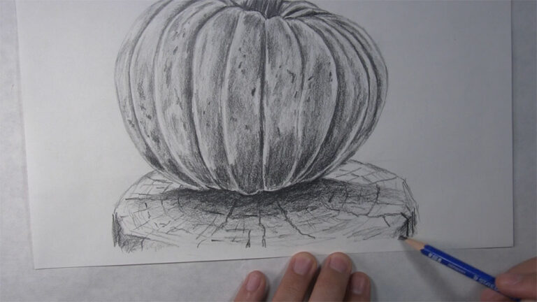 How to Draw a Pumpkin Realistically with Easy Steps - Let's Draw Today