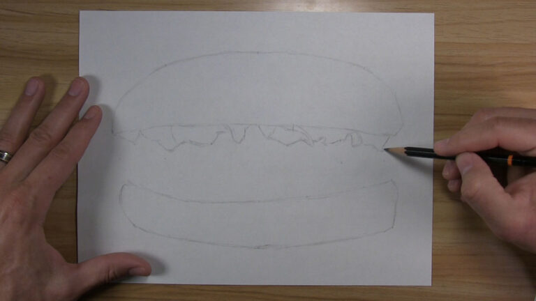 How to Draw a Hamburger with a Tempting Look - Let's Draw Today
