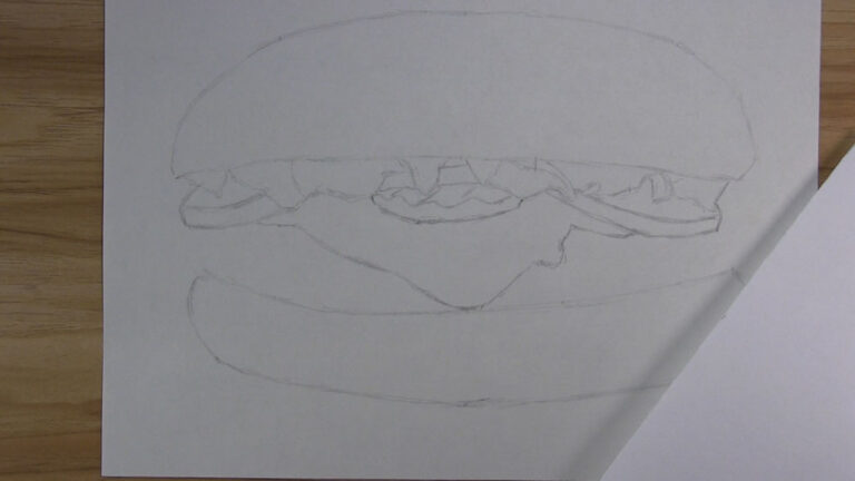 How to Draw a Hamburger with a Tempting Look - Let's Draw Today