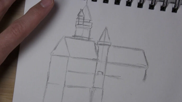 How to Draw a Medieval Castle - Let's Draw Today