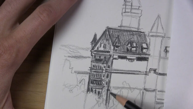 How to Draw a Medieval Castle - Let's Draw Today