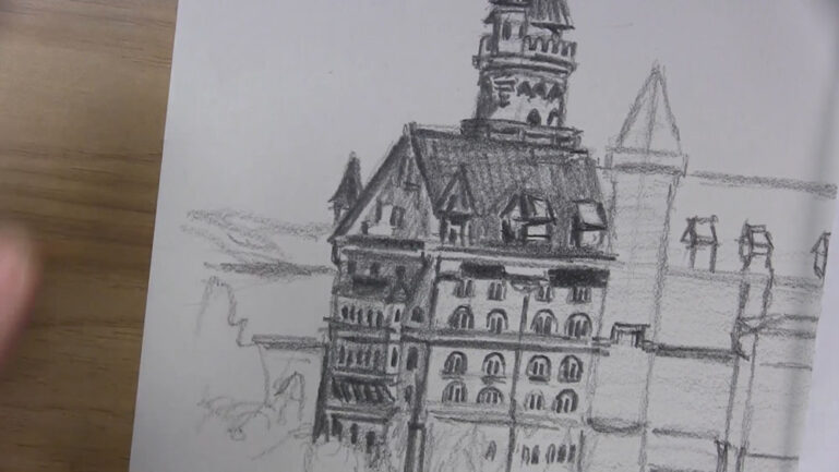 How to Draw a Medieval Castle - Let's Draw Today