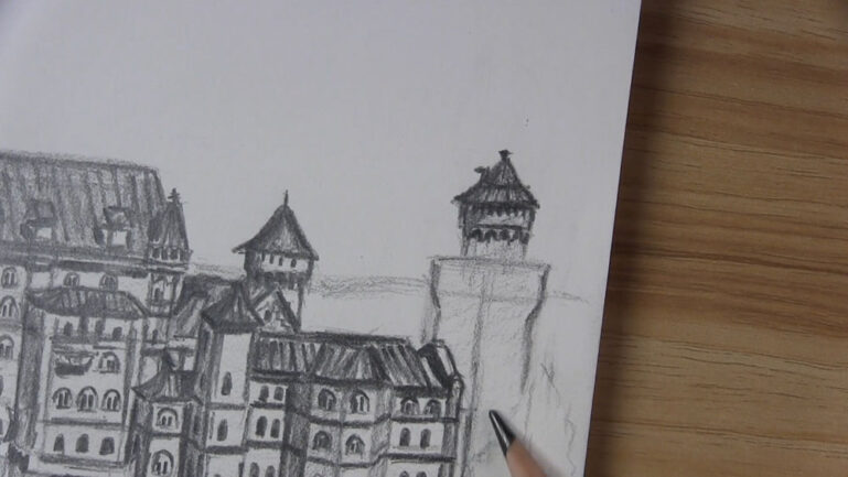 How to Draw a Medieval Castle - Let's Draw Today