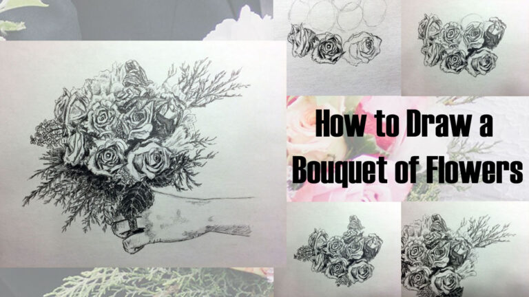 How to Draw a Bouquet of Flowers - Let's Draw Today