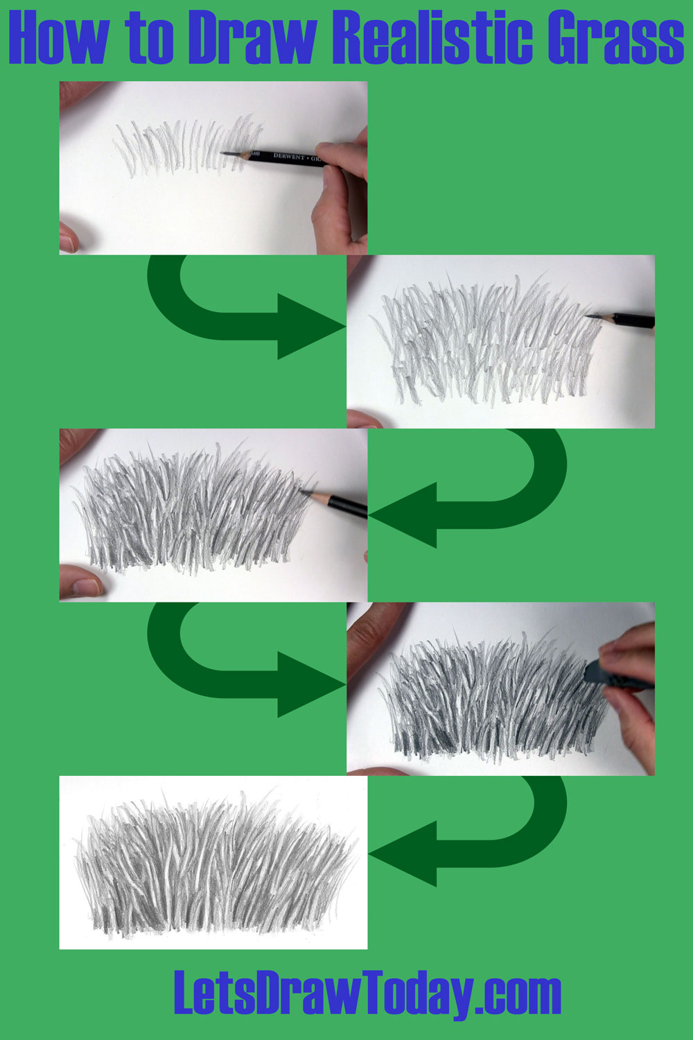 How to Draw Realistic Grass That's Ready to Be Seen - Let's Draw Today