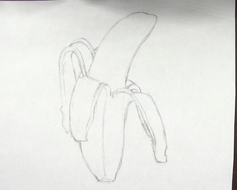 How to Draw a Peeled Banana - Let's Draw Today
