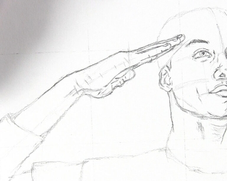 How to Draw an Army Man Saluting - Let's Draw Today
