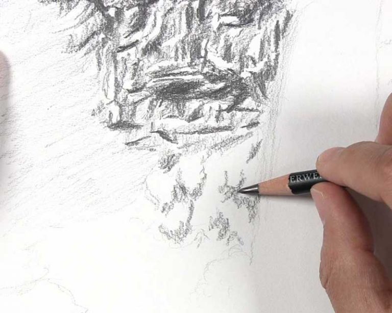 How to Draw a Waterfall in a Beautiful Landscape - Let's Draw Today