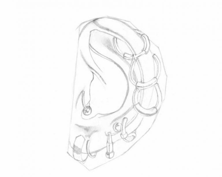 How to Draw Ear Piercings with Realistic Results - Let's Draw Today