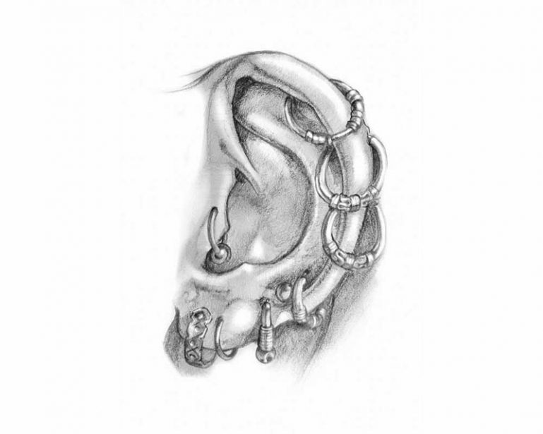 How to Draw Ear Piercings with Realistic Results - Let's Draw Today